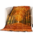 Autumn Fallen Leaves Quilted Comforters Cooling Blanket Oversized King ...