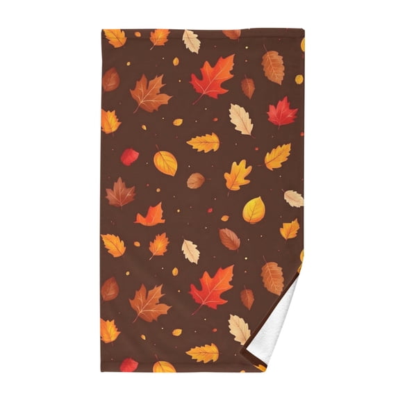 Autumn Falling Leaves Bath Towel 100% Cotton Soft Thick High Absorbency ...