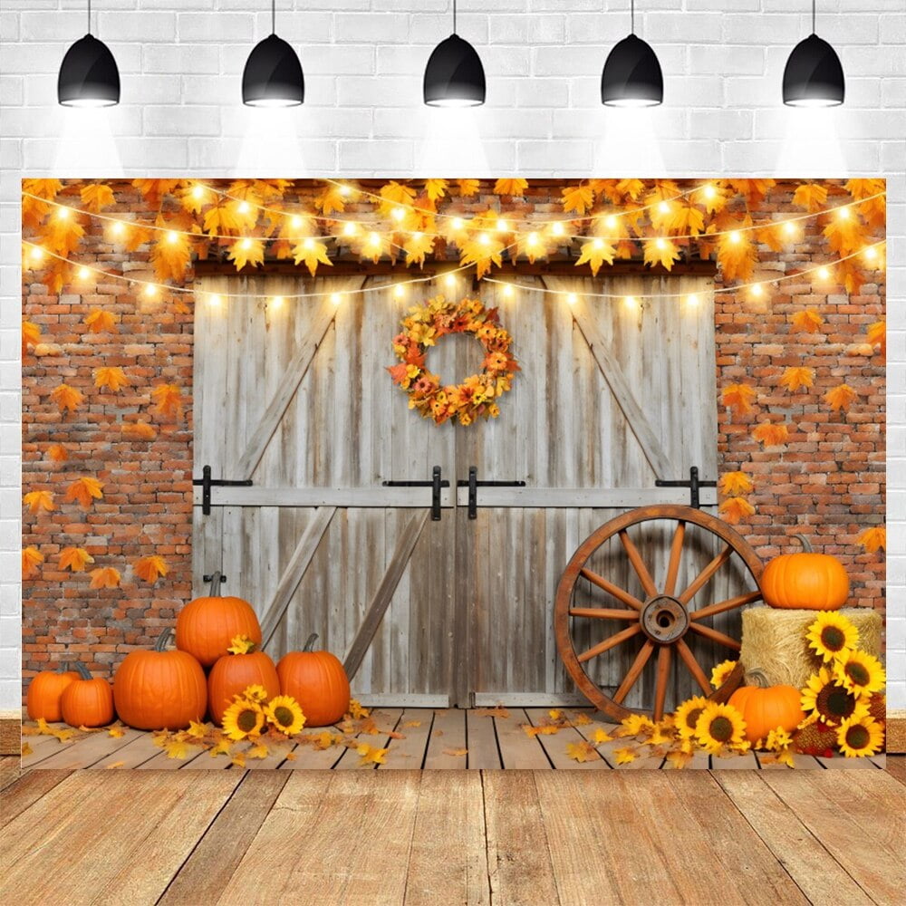 Autumn Farm Barn Haystack Warehouse Backdrop Farm West Cowboy Horse ...