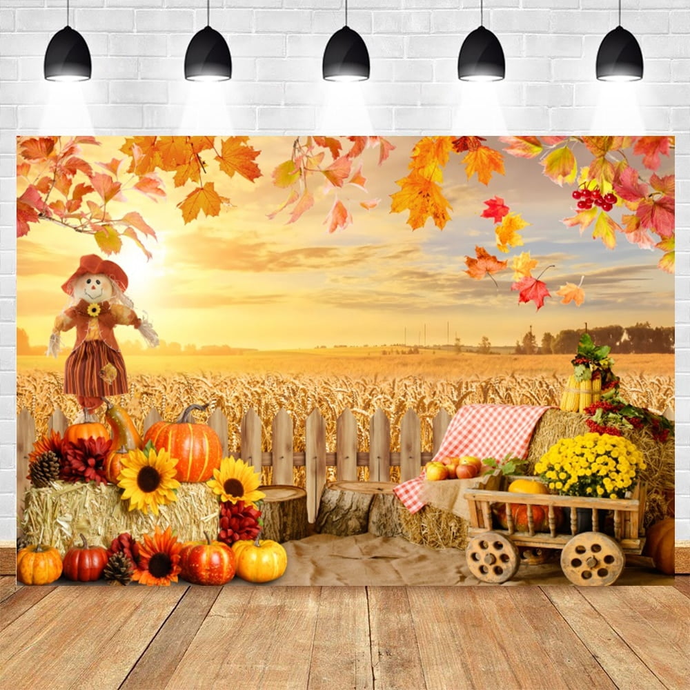 Autumn Farm Barn Haystack Warehouse Backdrop Farm West Cowboy Horse ...