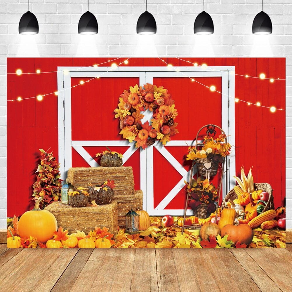 Autumn Farm Barn Haystack Warehouse Backdrop Farm West Cowboy Horse ...