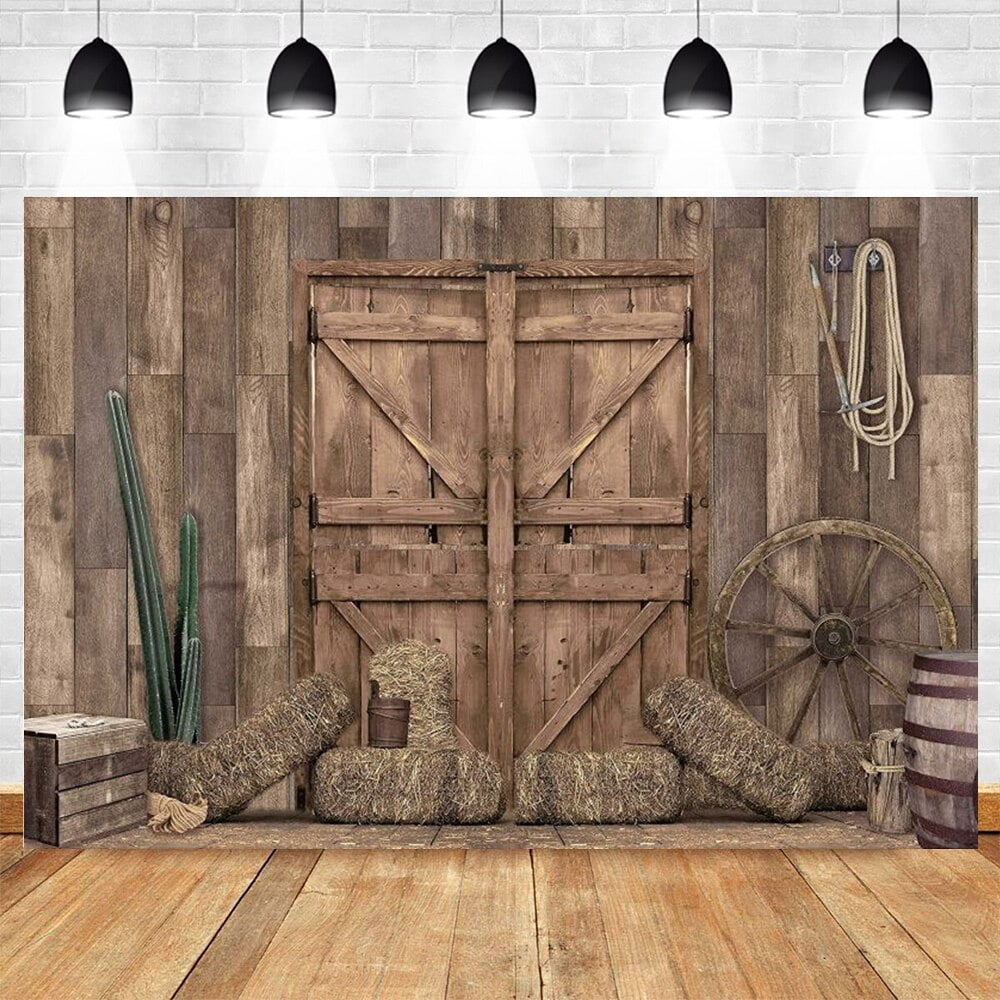 Autumn Farm Barn Haystack Warehouse Backdrop Farm West Cowboy Horse Newborn Baby Portrait ...