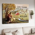 Autumn Farm Lamb Of God Jesus Painting Give Thanks Unto The God For He ...