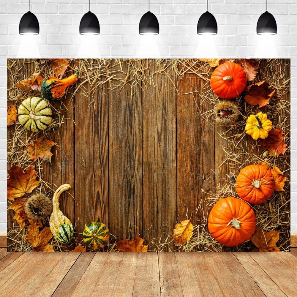 Autumn Farm Pumpkin Wood Board Plank Photo Background Photography ...