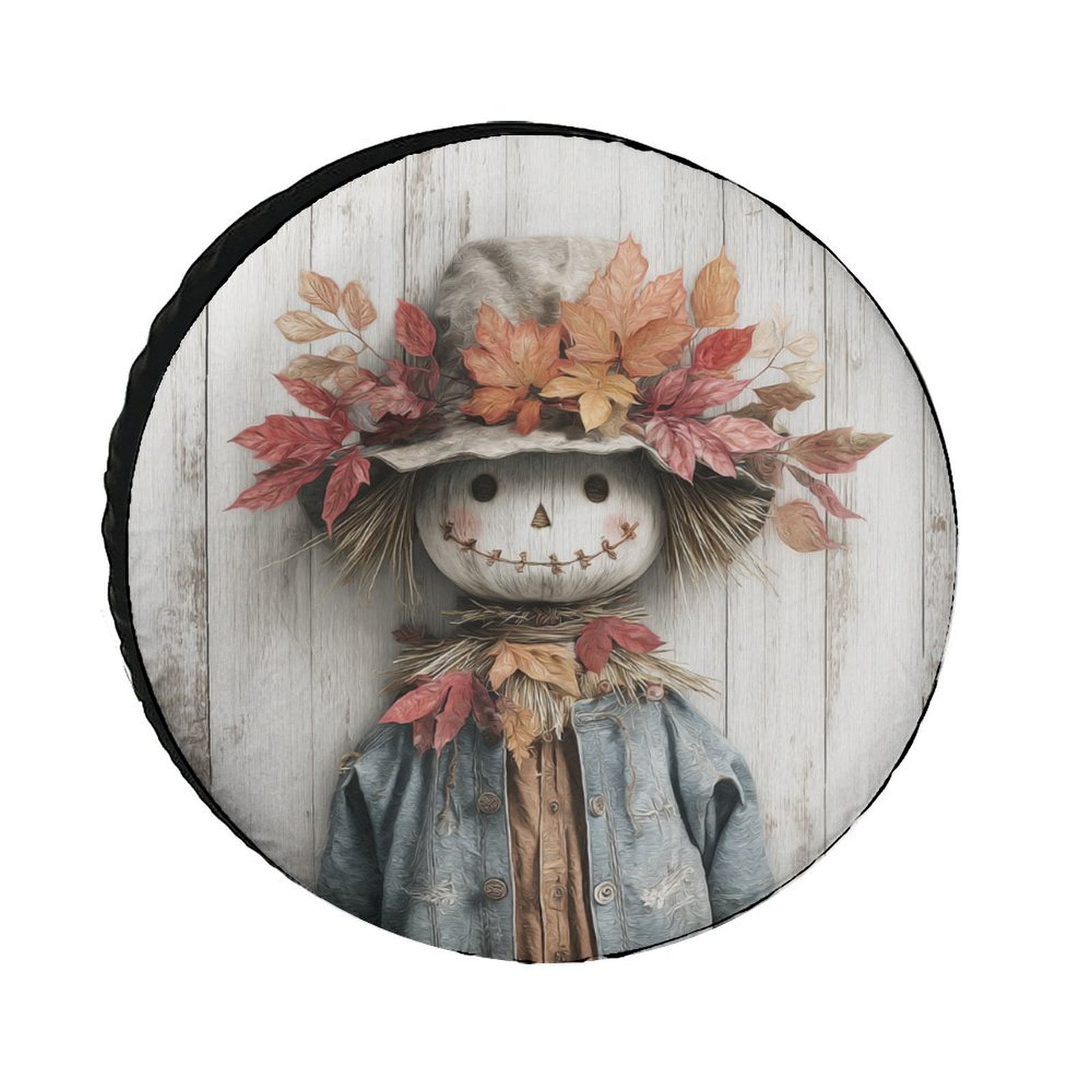 Autumn Farmhouse Cute Scarecrow Heavy Duty Spare Tire Cover Welcome ...