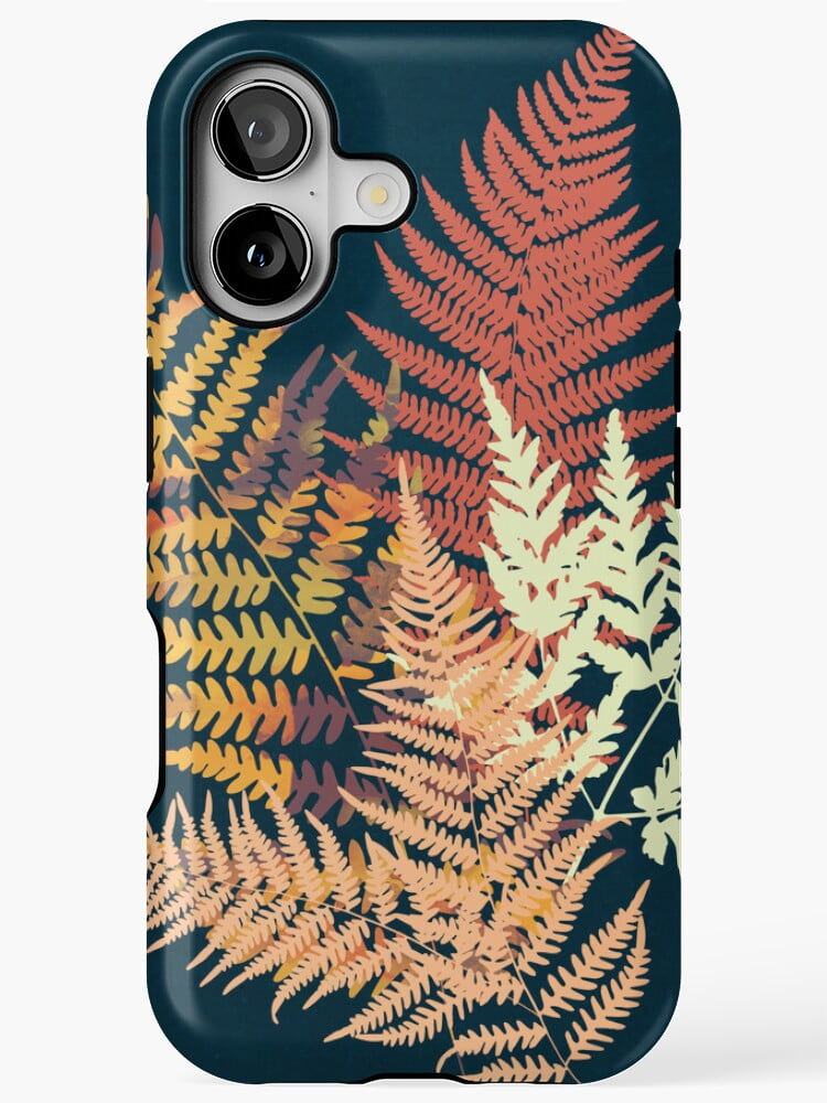 Autumn Fern Botanical Nature Scenery iPhone Case 11 12 13 14 15 16 17 ...