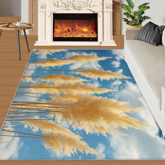 Autumn Field Area Rugs for Bedroom Living Room, Landscape Carpet Home ...