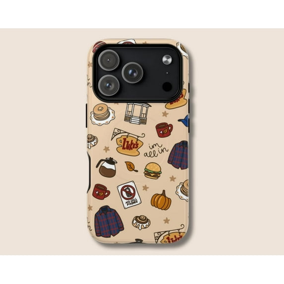 Autumn Flannel Coffee Tough Impact Case Warm Fall Café Mood for iPhone ...