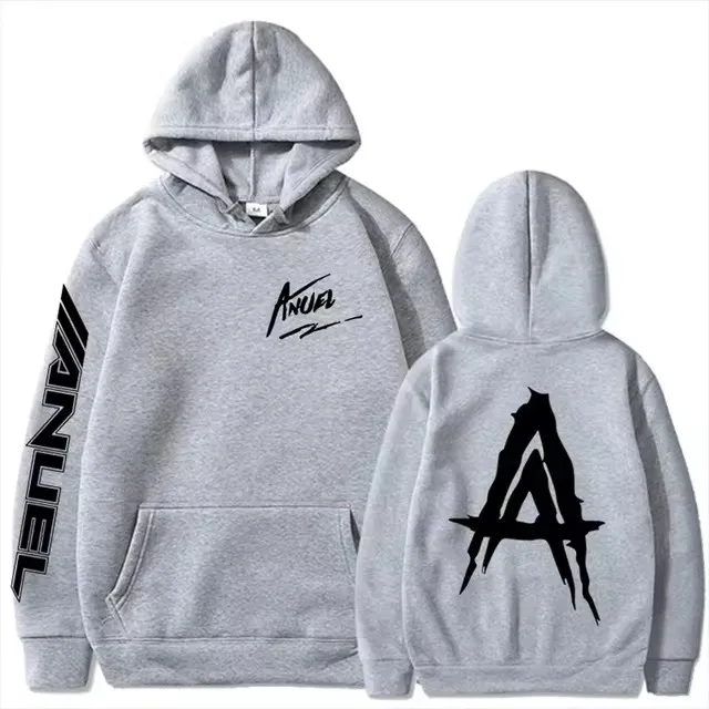 Autumn Fleece Men's Hoodies Anuel AA Real Hasta La Muerte Print ...
