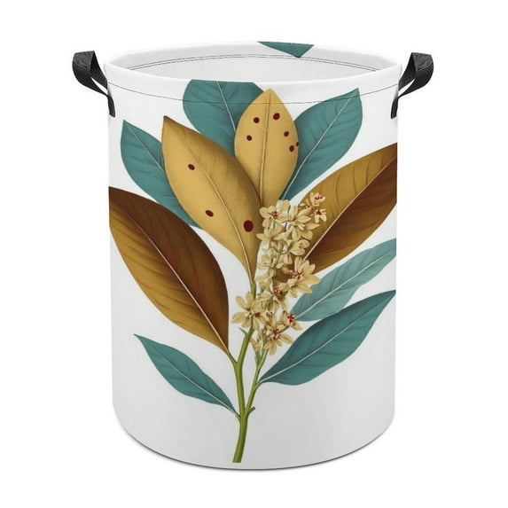 Autumn Floral Botanical Art Print Large Dirty Clothes Hamper Foldable ...