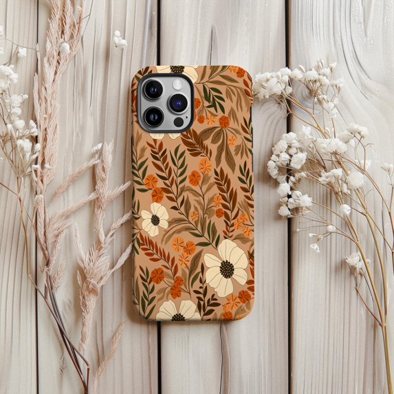 Autumn Floral Collage Phone Case Fall Botanical Mix with iPhone 17 ...