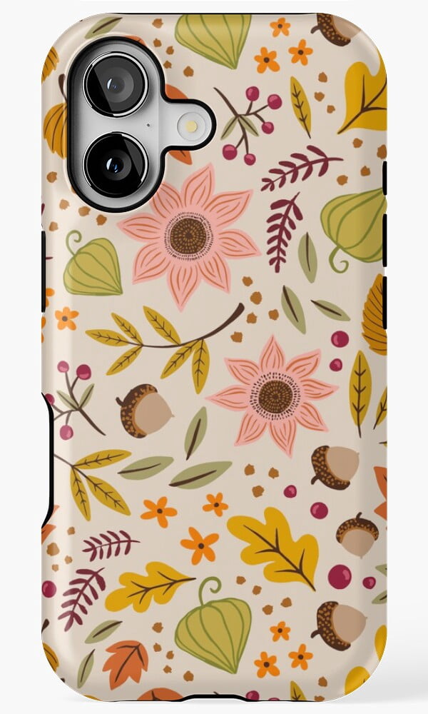 Autumn Floral Light Botanical Art Cover Phone Case for iPhone 11 12 13 ...