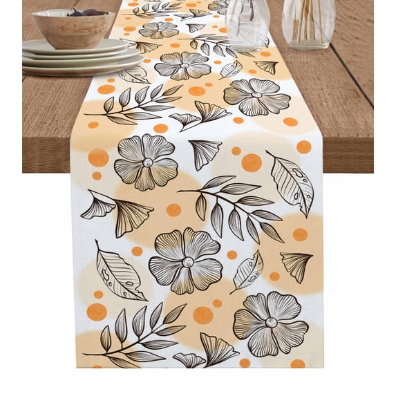 Autumn Flowers Daisy Table Runners Dresser Scarf Table r Wedding Dining ...