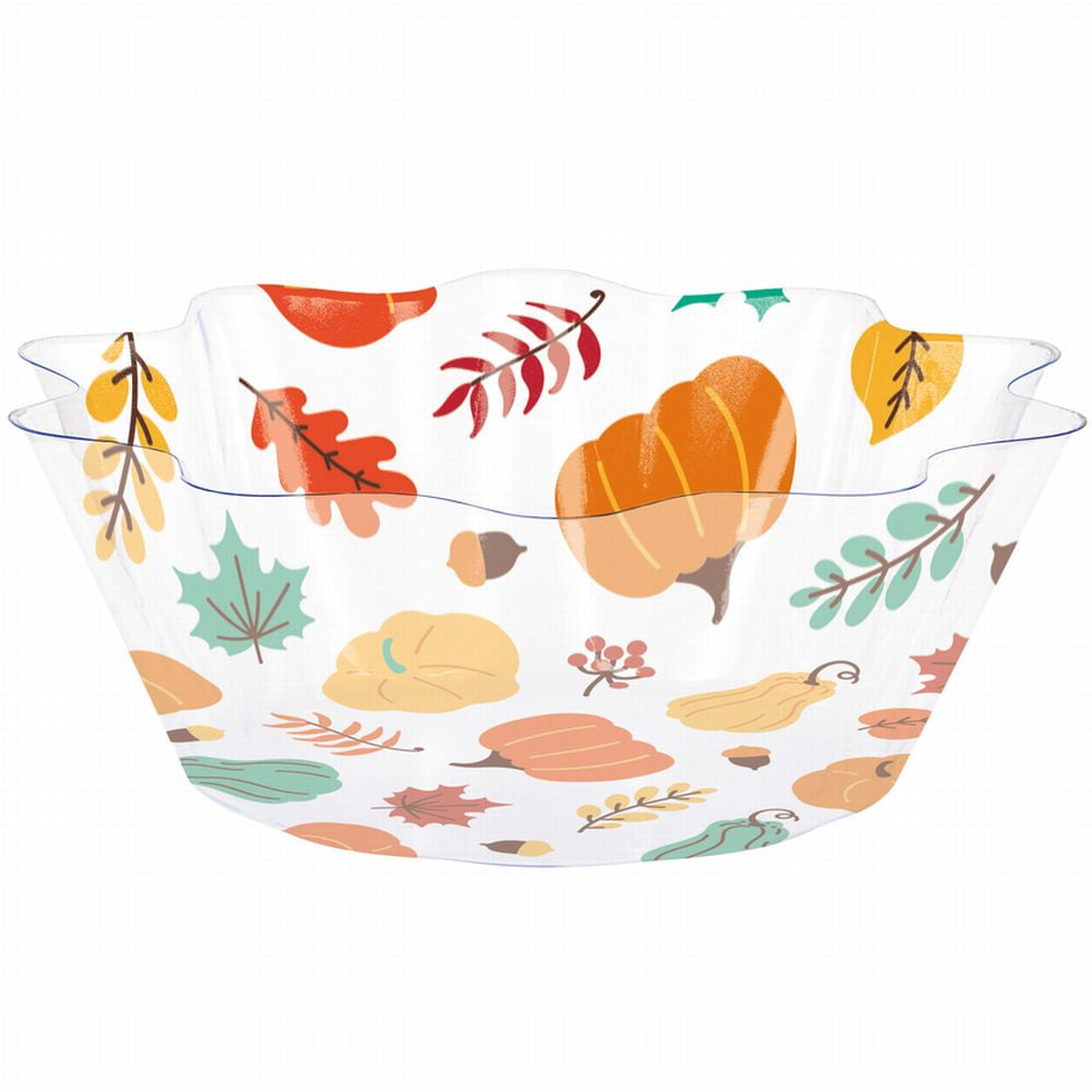 Autumn Fluted Plastic 8-inch Bowl - Walmart.com