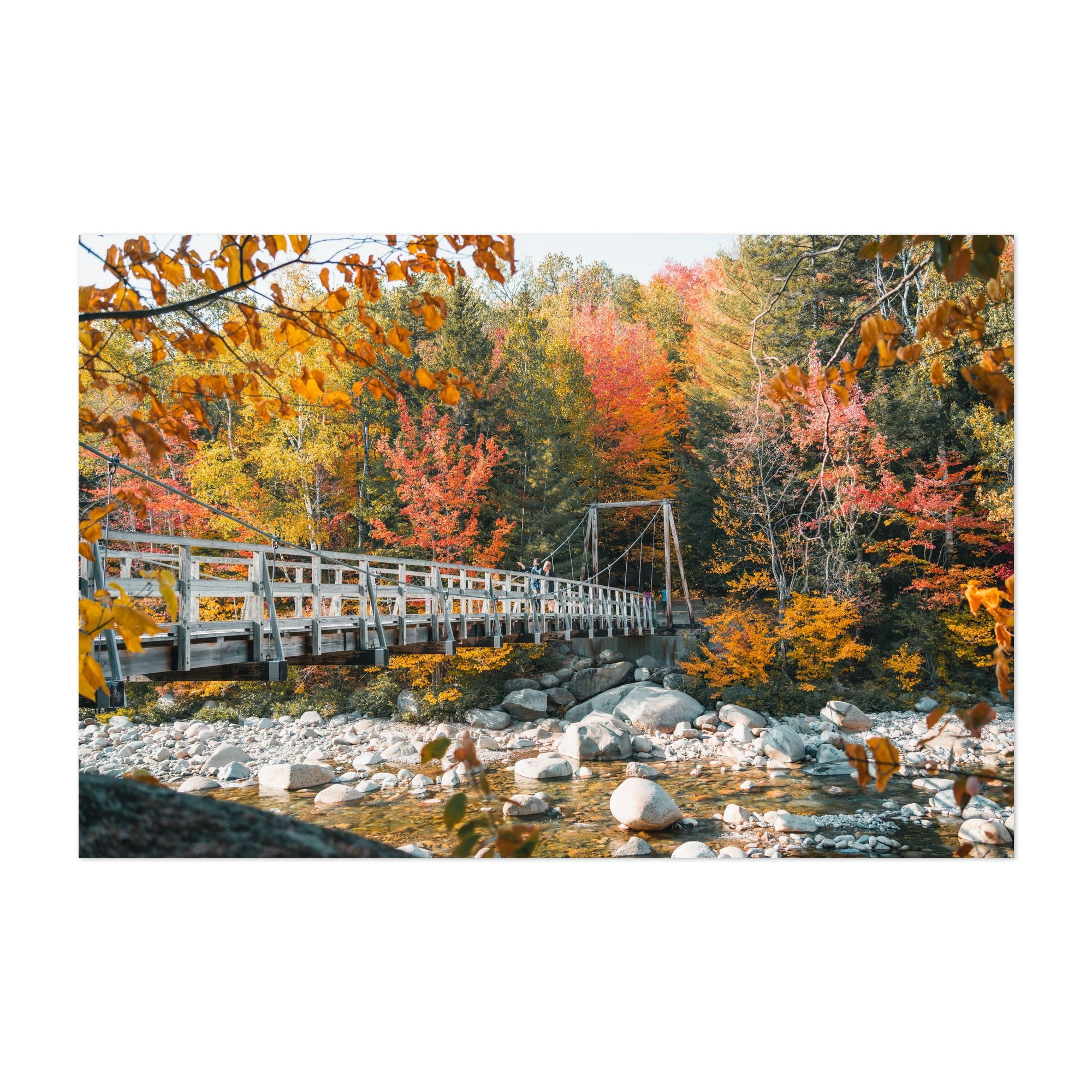 Autumn Footbridge - New Hampshire Photography Autumn Bridge Nature ...