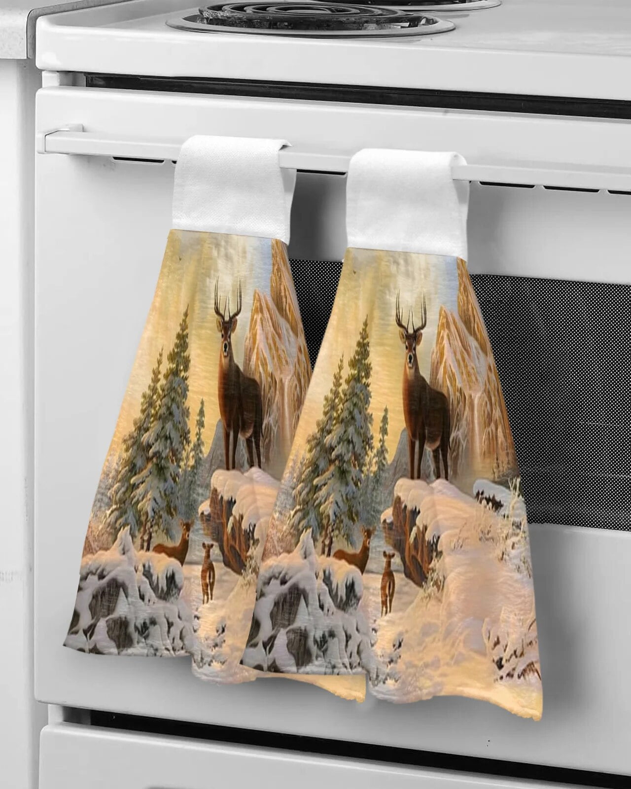 Autumn Forest Animal Deer Hand Towel Quick Dry Microfiber Towels ...