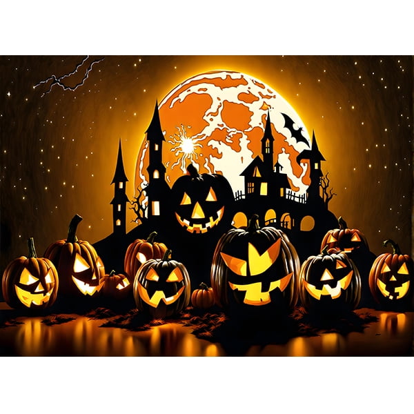 Autumn Forest Backdrop Fall Farm Barn Pumpkin Thanksgiving Harvest ...