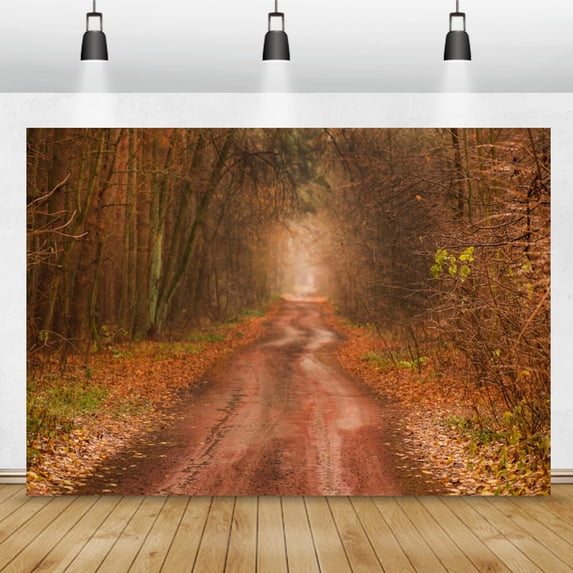 Autumn Forest Backdrop For Photography Light Bokeh Forest Path Child ...