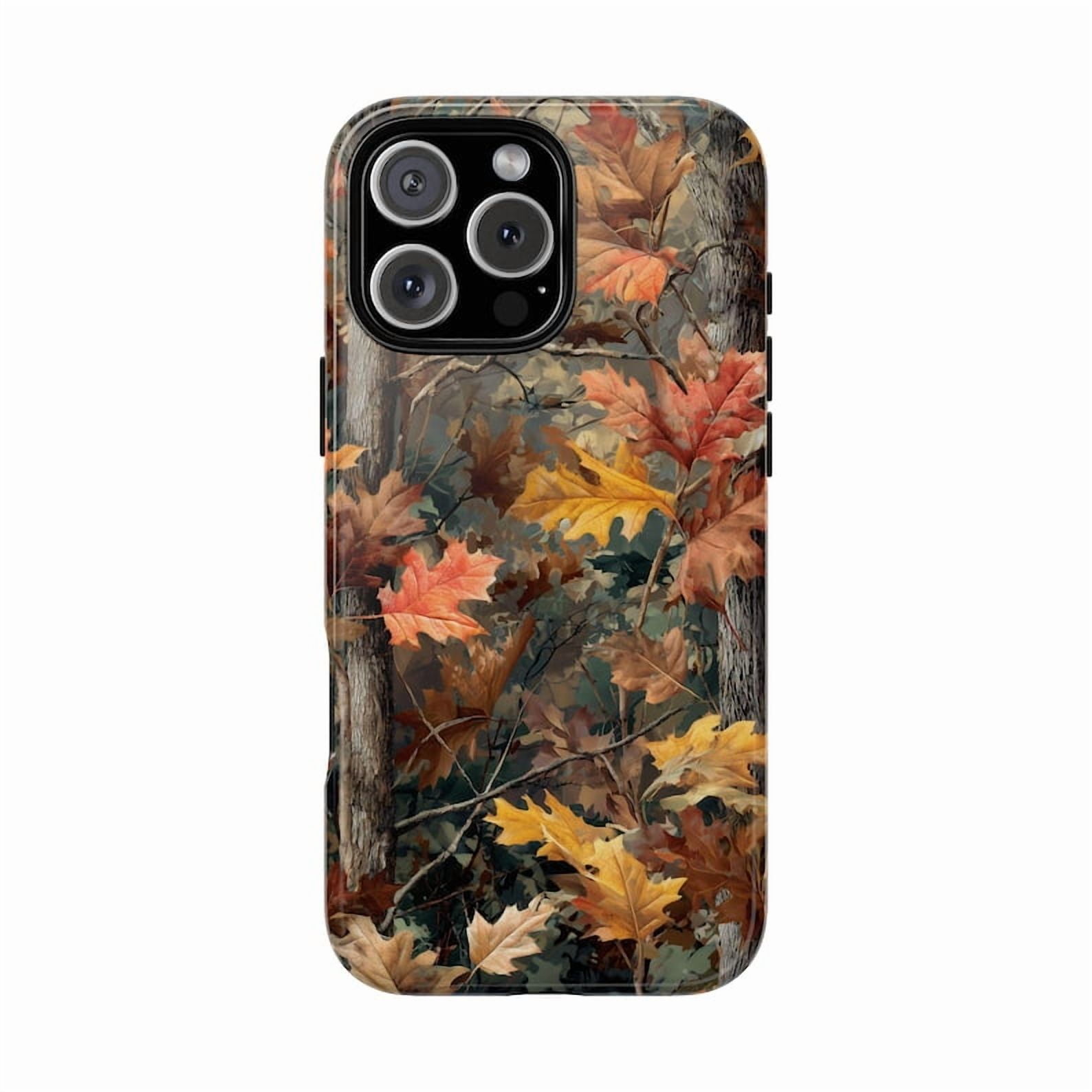 Autumn Forest Camouflage with Colorful Fall Leaves Artistic Pattern ...