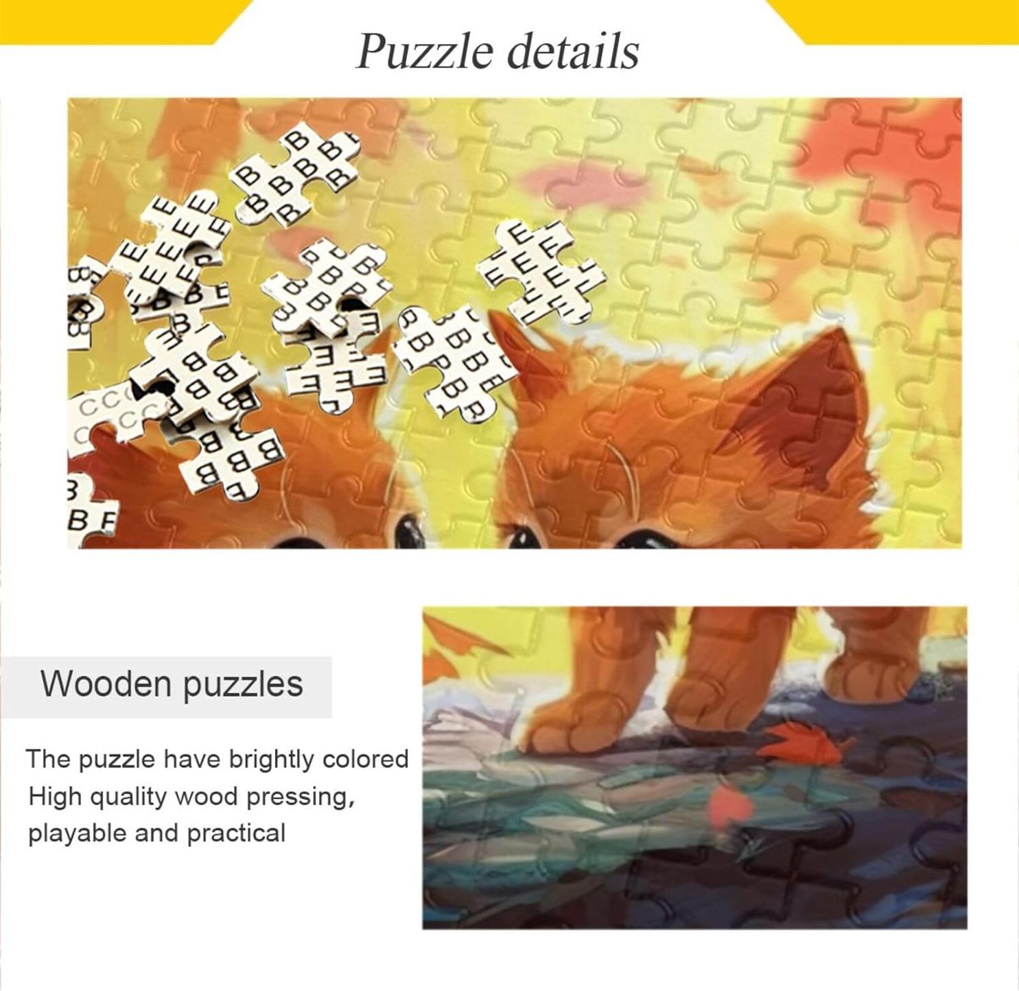 Autumn Forest Cats Jigsaw Puzzle 500 Pieces, Zigsaw with Storage Bag ...