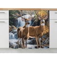 Autumn Forest Deer Sink Skirt 10"W x 11"L, Dustproof Under Sink Curtain ...