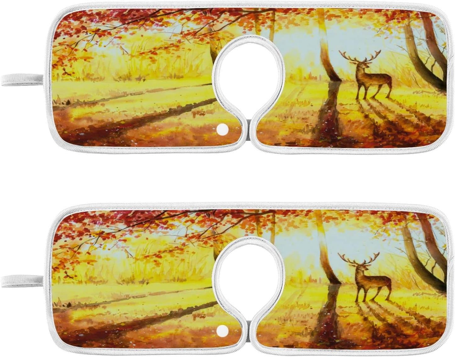 Autumn Forest Deer Sink Splash Guard for Faucet 2 Packs Faucet ...
