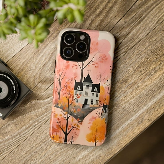 Autumn Forest House Phone Case Cozy Fall Woodland Art for iPhone 11–17 ...
