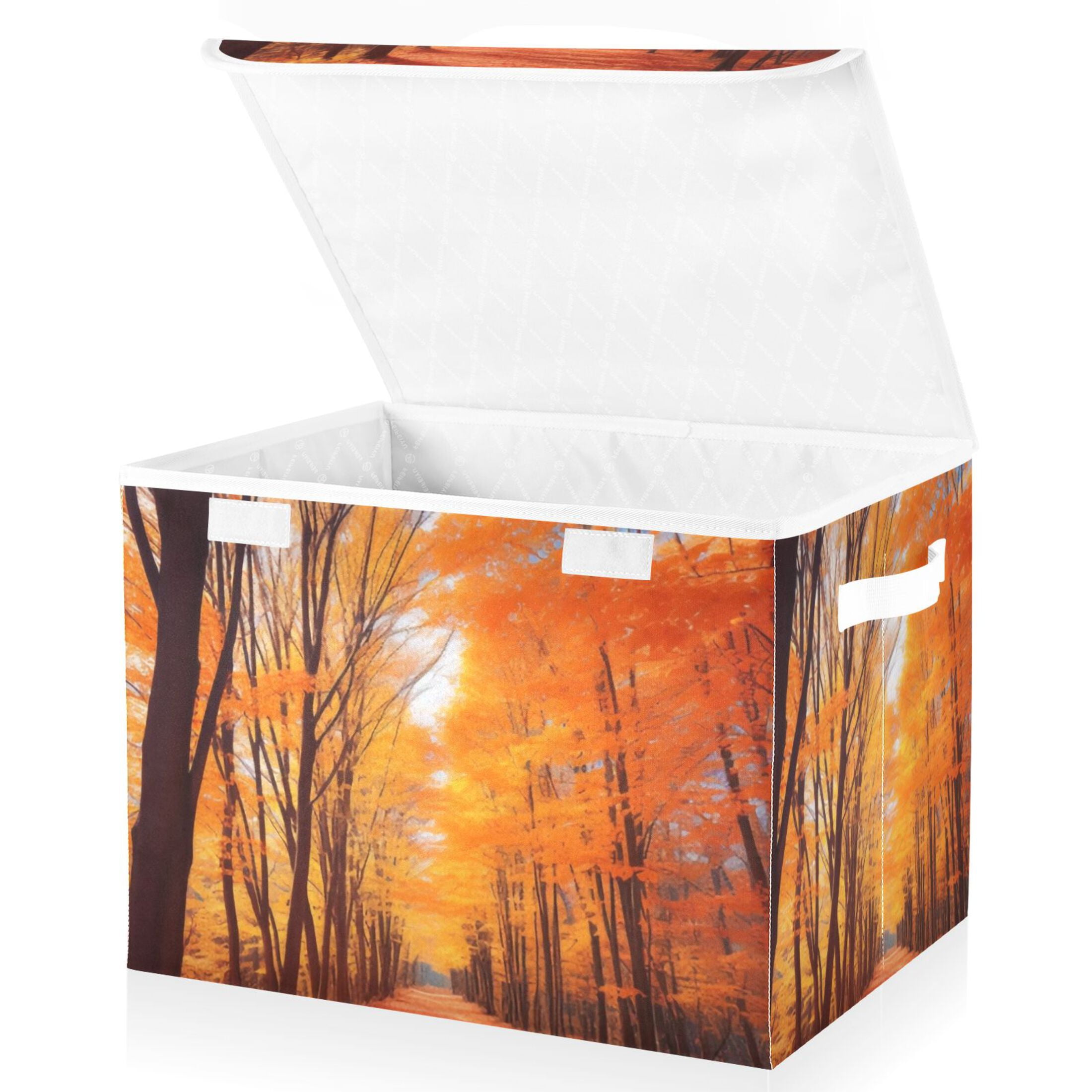 Autumn Forest Large Lidded Bin Foldable Storage Baskets Boxes Cubes ...