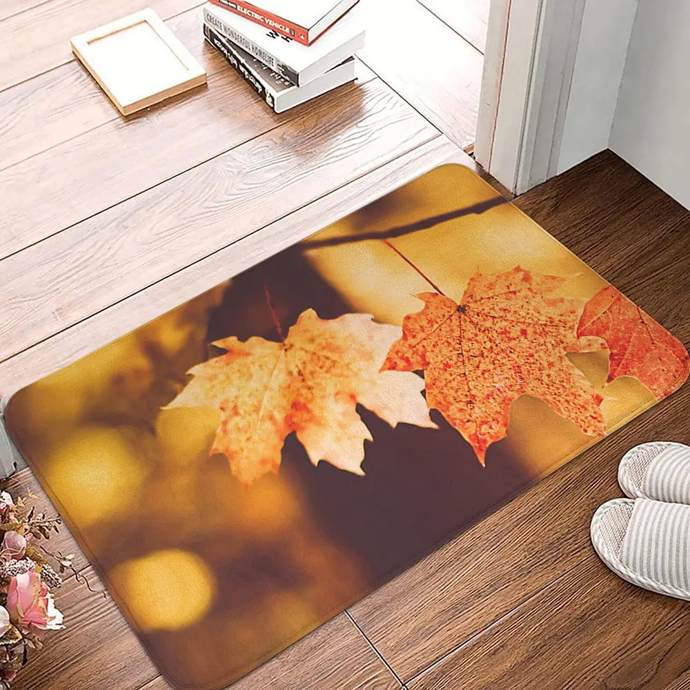 Autumn Forest Maple Leaf Print Pattern Floor Mat Home Living Room ...