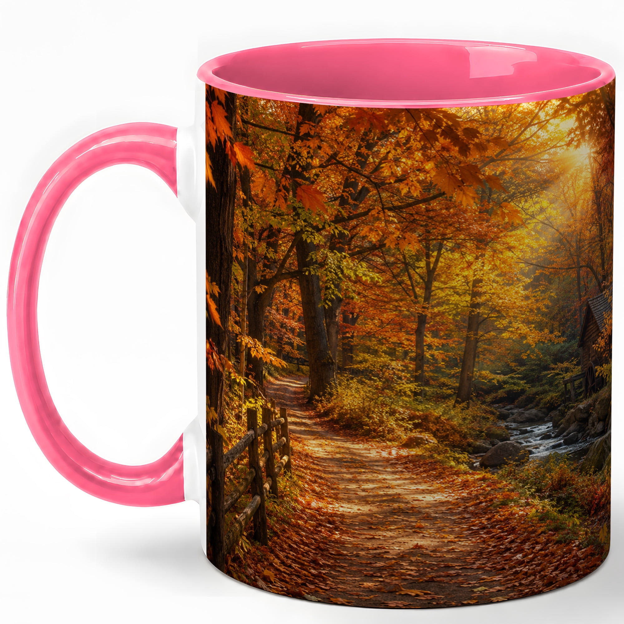Autumn Forest Path Coffee Mug, Cozy Nature Mug, Fall Birthday ...