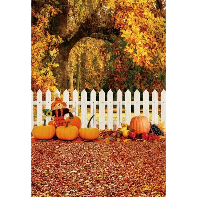 Autumn Forest Scenery Photography Backdrop Thanksgiving Golden Fall ...