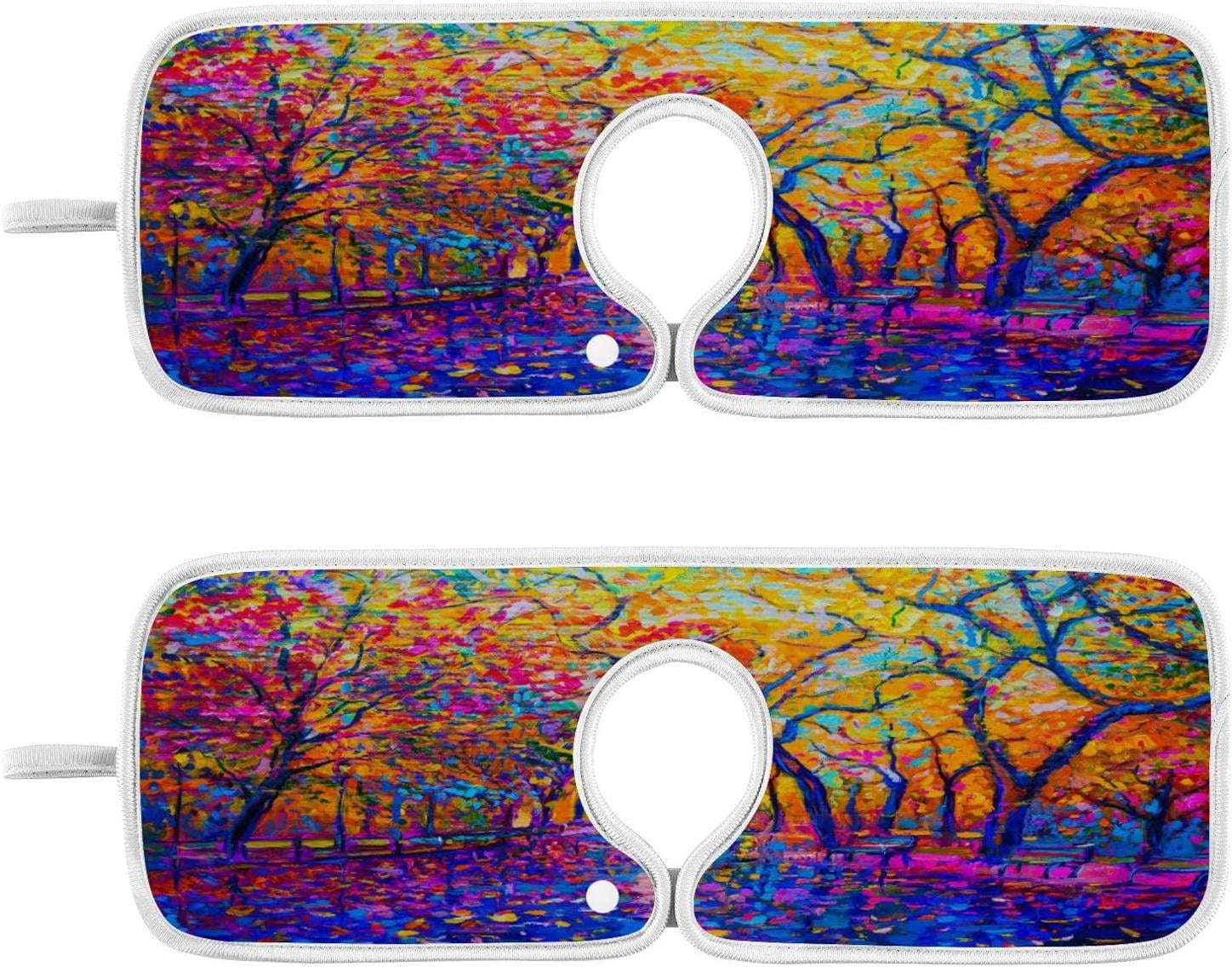 Autumn Forest Sink Splash Guard for Faucet 2 Packs Faucet Absorbent ...