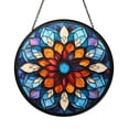 Autumn Forest Stained Glass Suncatcher – Fall Landscape Window Decor ...