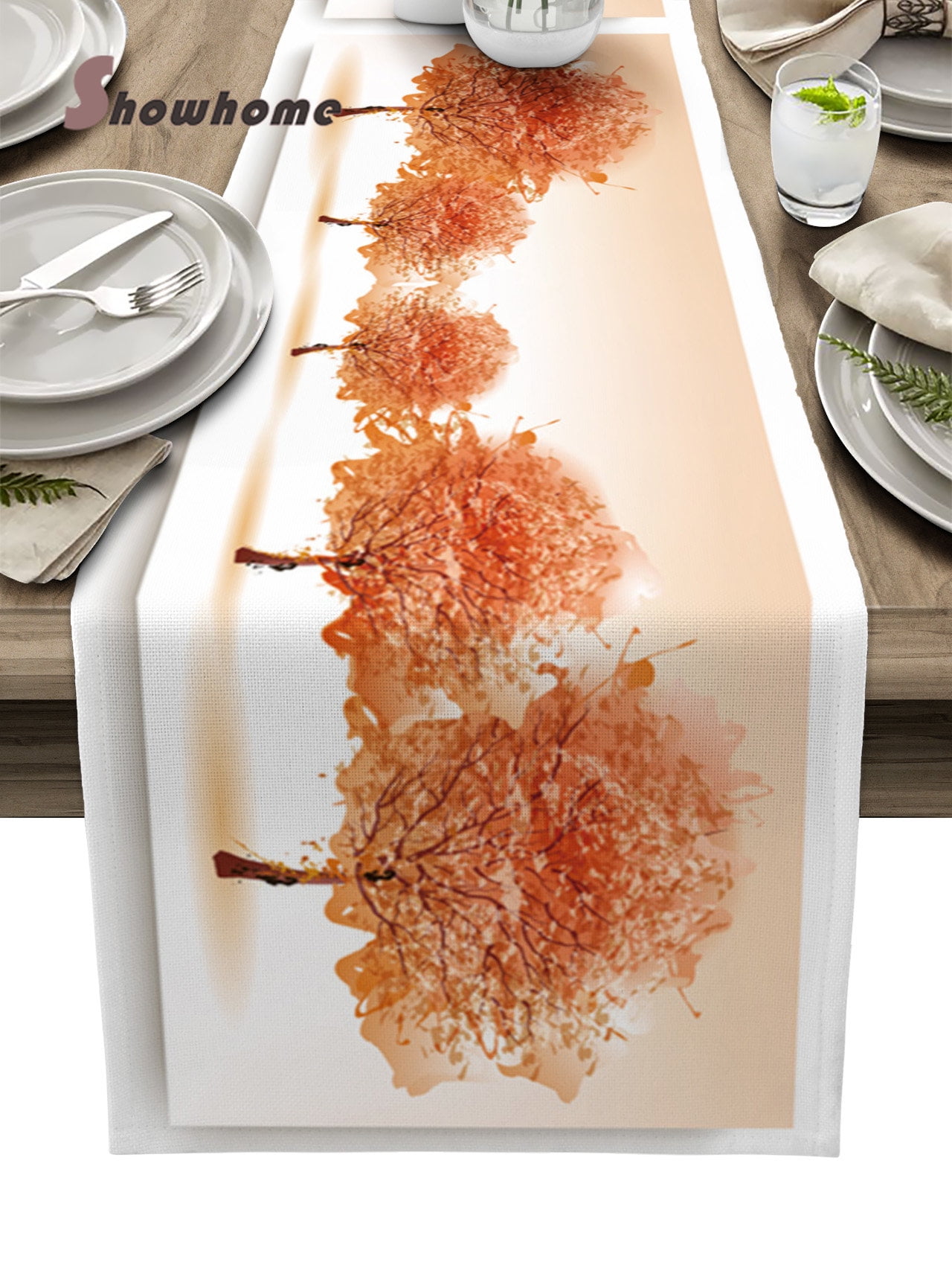 Autumn Forest Table Runner Hotel Party r Dining Tablecloth Wedding ...