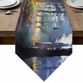 Autumn Forest Table Runner Linen Burlap Table Runner 60 Inches Long ...