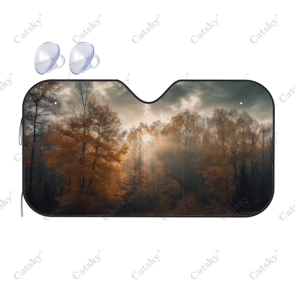 Autumn Forest The Sun Rays Auto Windshield Sun Shade Car Front Window ...