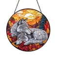 Autumn Fox Window Suncatcher – Decorative Glass Style Nature Art ...