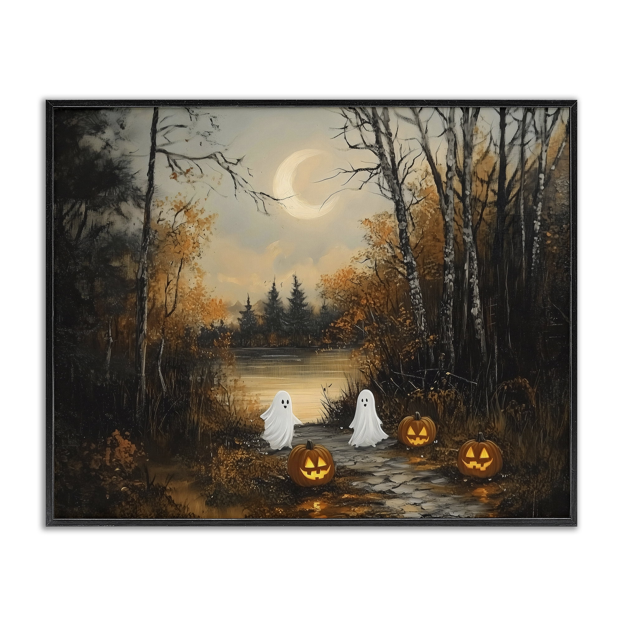Autumn Ghosts at Lake Black Framed Giclee Art, design by Arlington ...