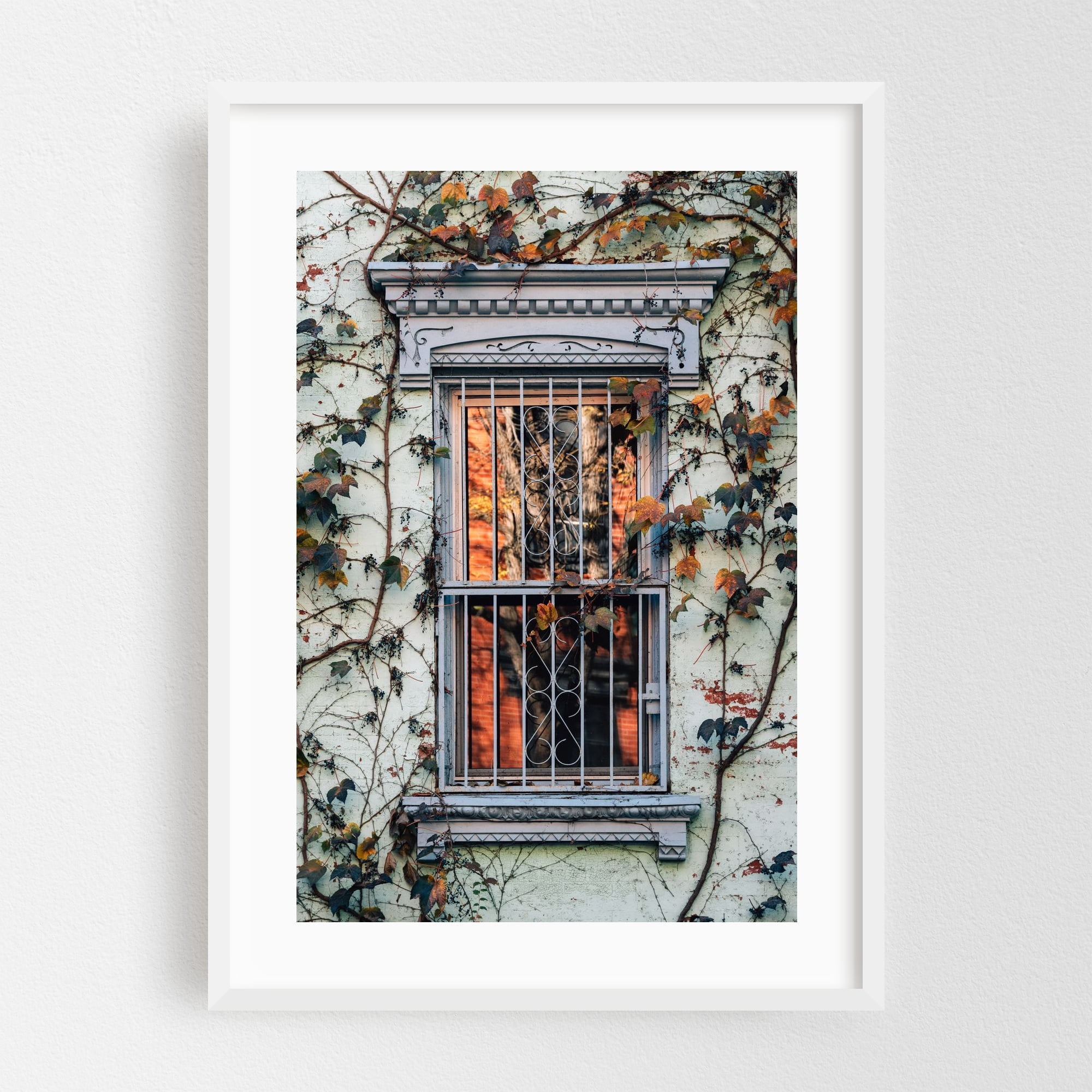 Autumn Glow - Manhattan New York Photography White Framed Wall Art ...