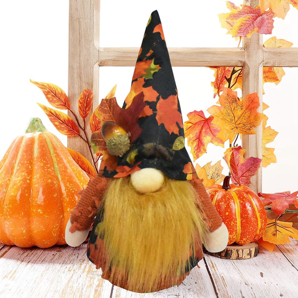 Autumn Gnome Fall Harvest Thanksgiving Gnomes Maple Leaves Hat Gnomes ...