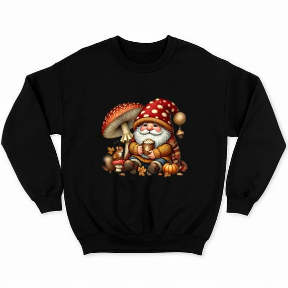 Autumn Gnome Mushroom Hot Cocoa Cozy Fall Art Themed Graphic Print ...