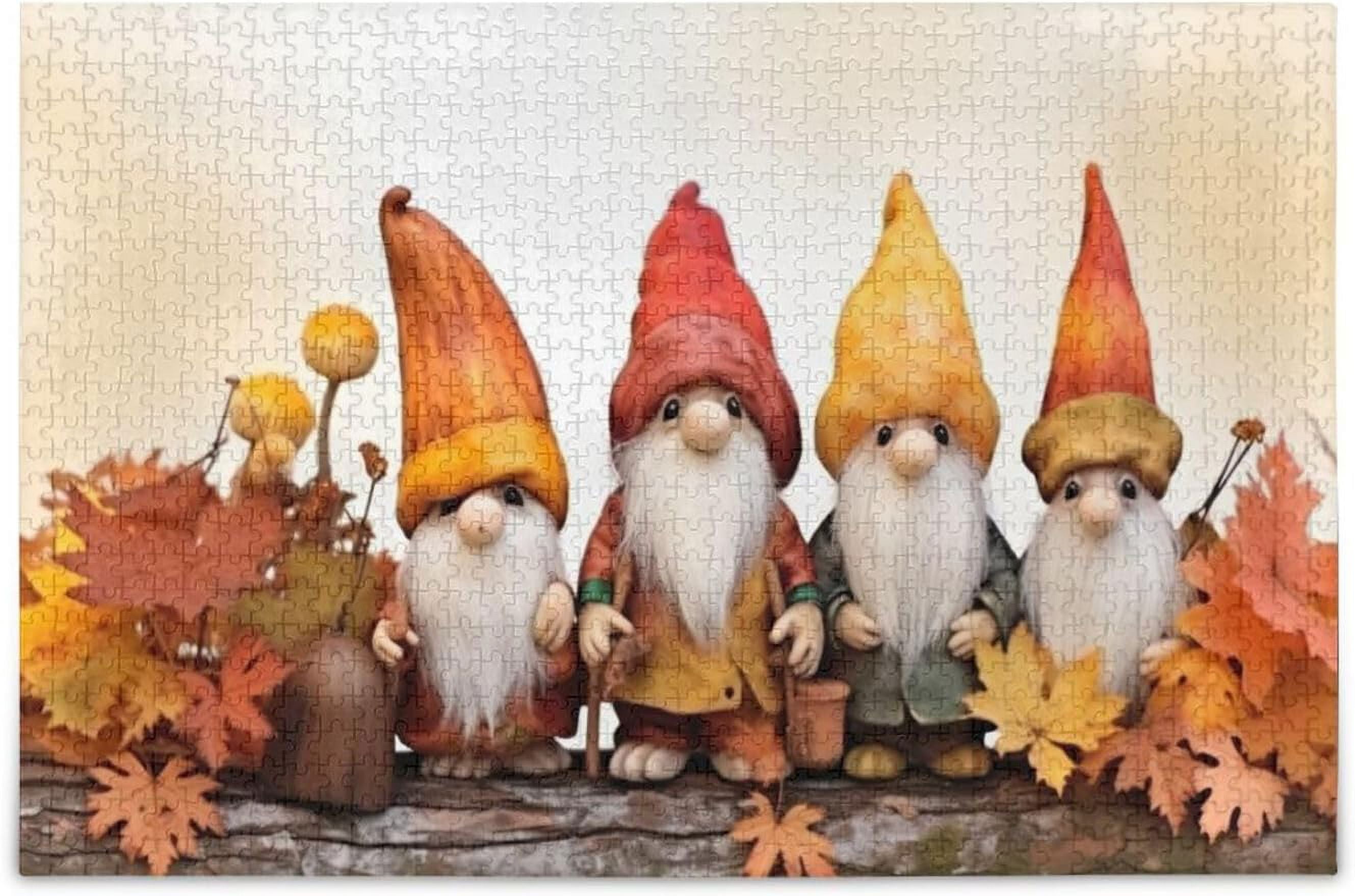 Autumn Gnomes Jigsaw Puzzles for Adults 500 Piece, Puzzles 500 Pieces ...