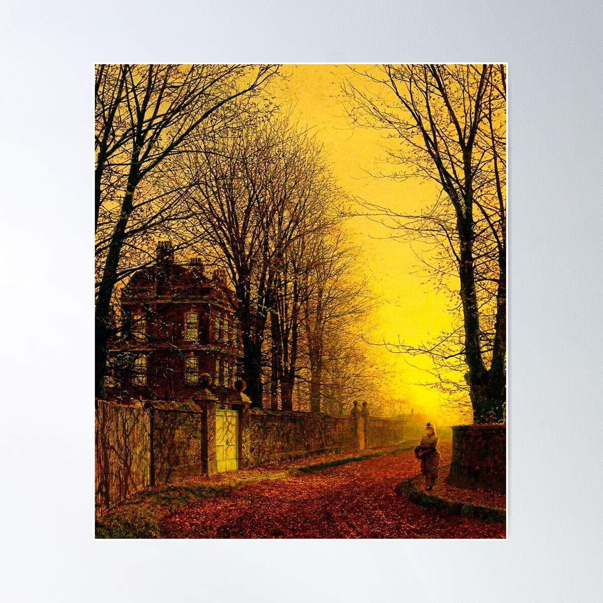 Autumn Gold-John Atkinson Grimshaw Poster Wall Art Modern Wall Decor ...