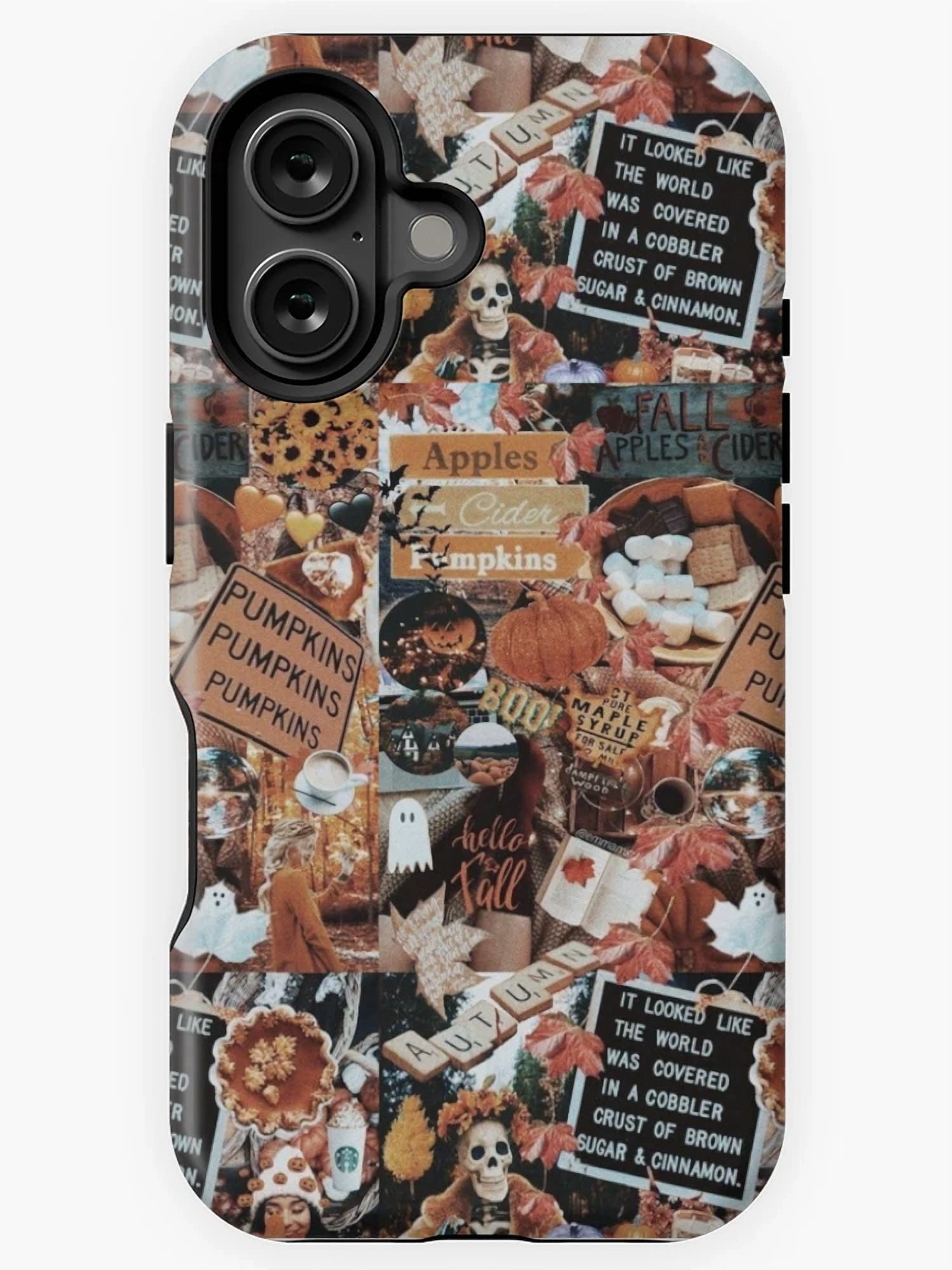 Autumn Halloween Phone Case, Rustic Fall Seasonal Design for iPhone 16 ...