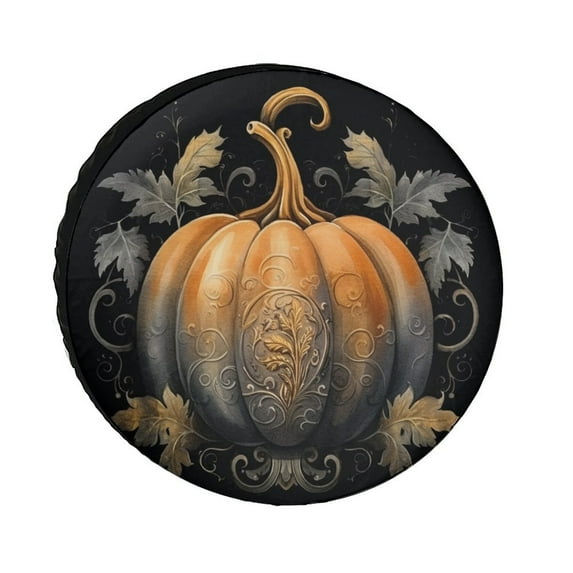 Autumn Halloween Pumpkin Camping Spare Tire Cover Fall Autumn Halloween ...