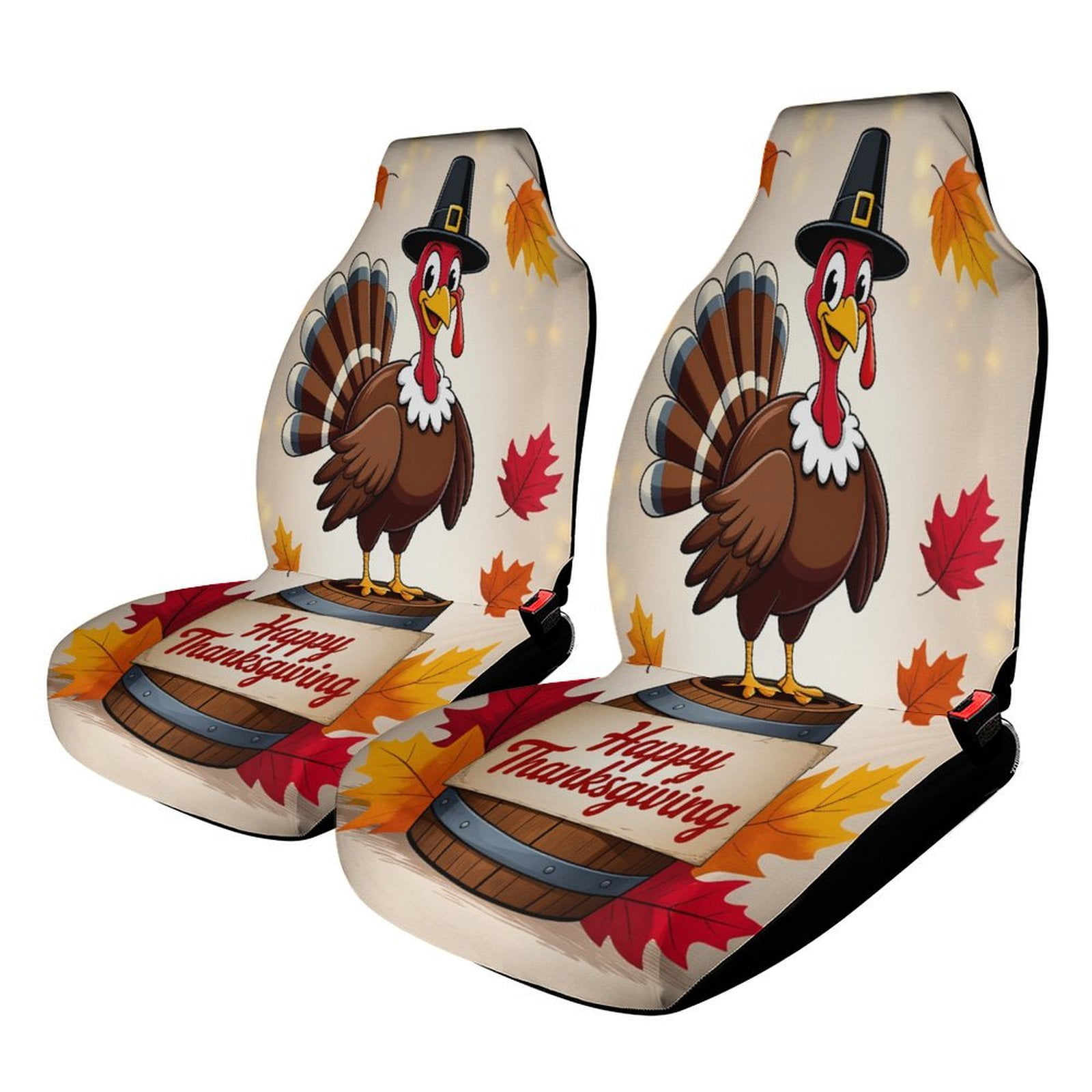 Autumn Happy Thanksgiving Turkey Car Seat Covers Car Accessories Pack ...