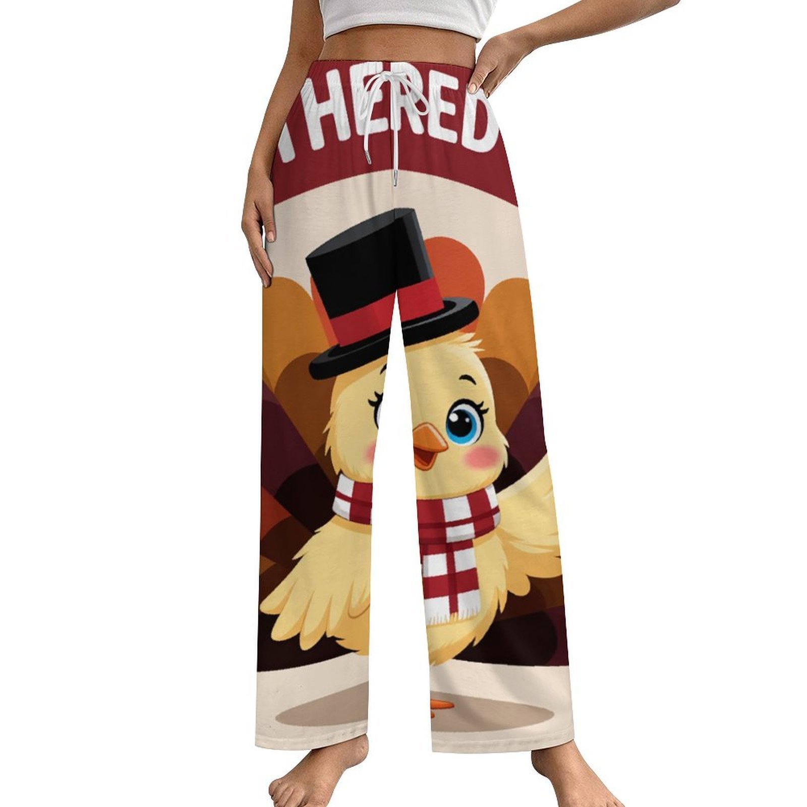 Autumn Happy Thanksgiving Turkey Pajamas For Women Loose Retro Night ...