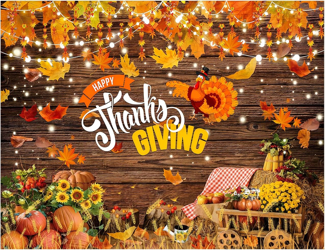 Autumn Harvest Backdrop Fall Woodland Forest Outside Window Backdrop ...