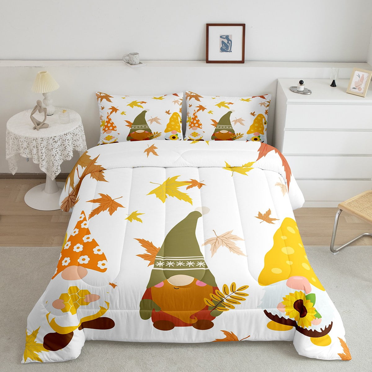 Autumn Harvest Decoration Comforter Set Happy Fall Y'All Bedding for ...