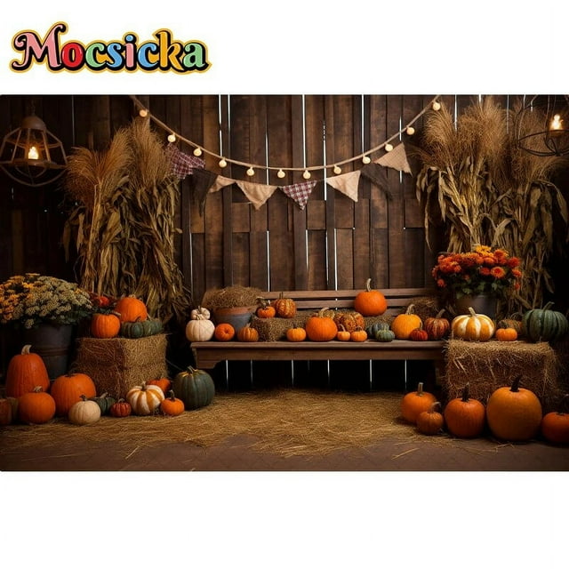 Autumn Harvest Farm Door Backdrops Kids Adult Photocall Props Child ...